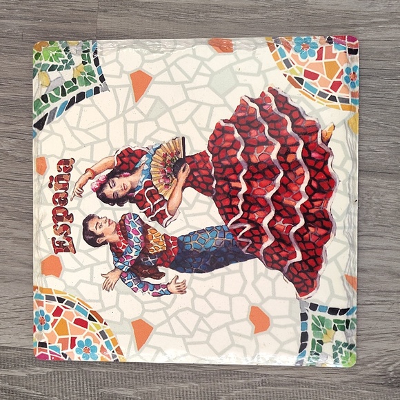 Art | New Spanish Flamenco Dancing Couple Dancing Cermaic Tile | Poshmark